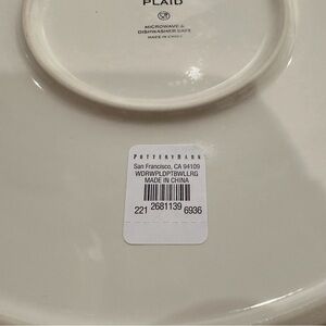 Pottery Barn | Dog | Pottery Barn Woodrow Plaid Pet Bowl Large | Poshmark
